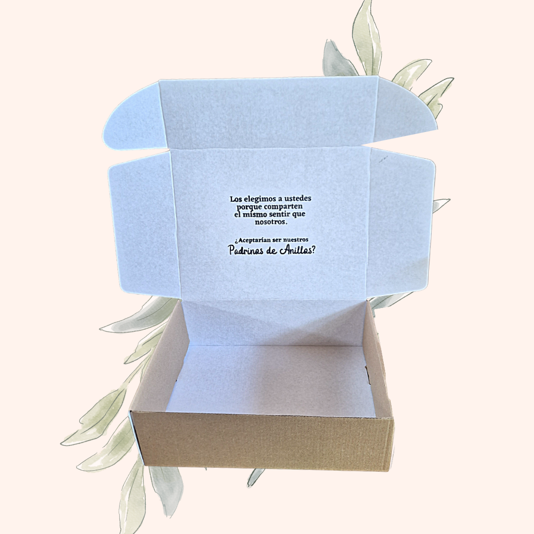 Caja de Color Blanca Interior + "Kit Padrinos Boda" – la fabrica de ...