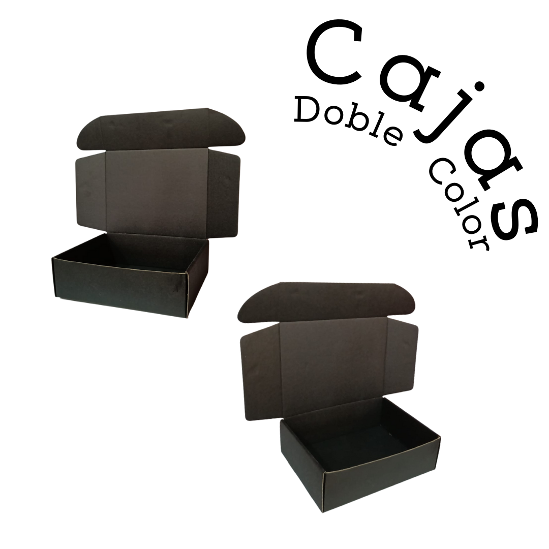 CAJAS DOBLE COLOR NEGRA – la fabrica de cajas mx